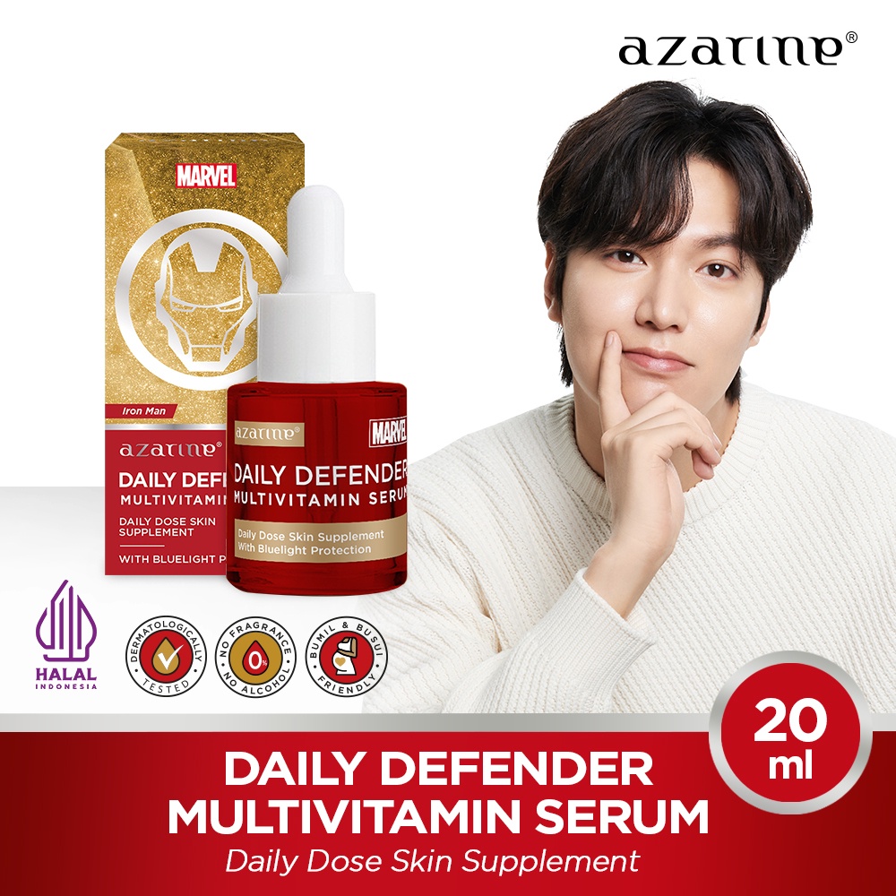MERAH Azarine DAILY DEFENDER MULTI VITAMIN SERUM 20ml MARVEL Edition ...