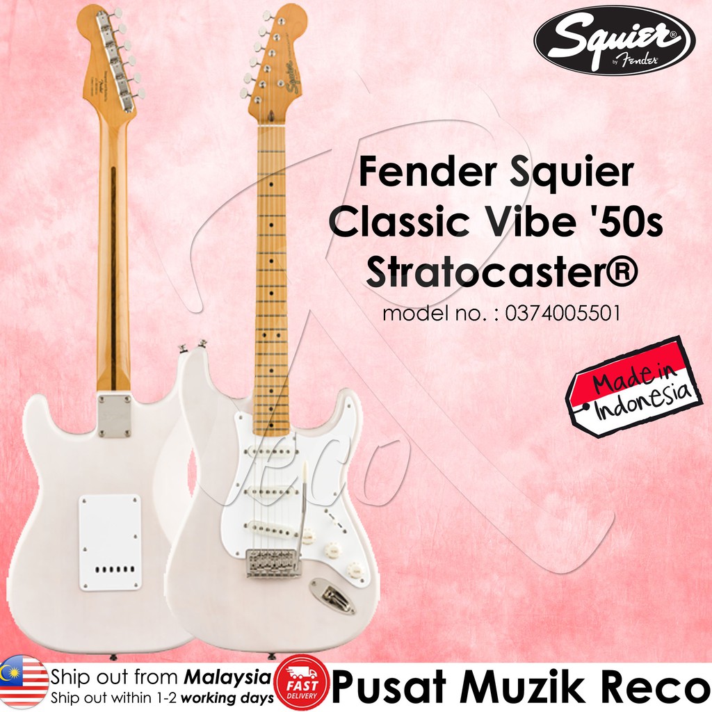 Fender Squier 0374005501 Classic Vibe 50s Stratocaster Electric Guitar ...