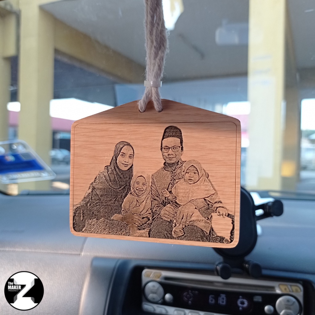 Custom Made Wooden Laser Engraved Car Rearview Mirror Hanging ...