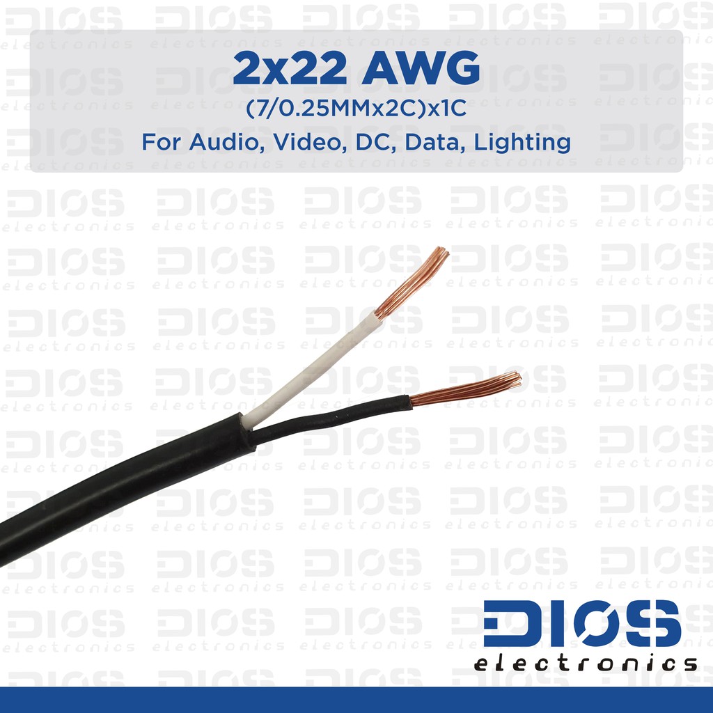 2x22 AWG Fiber DC Lighting Data Video Audio Cable (per meter) | Shopee ...