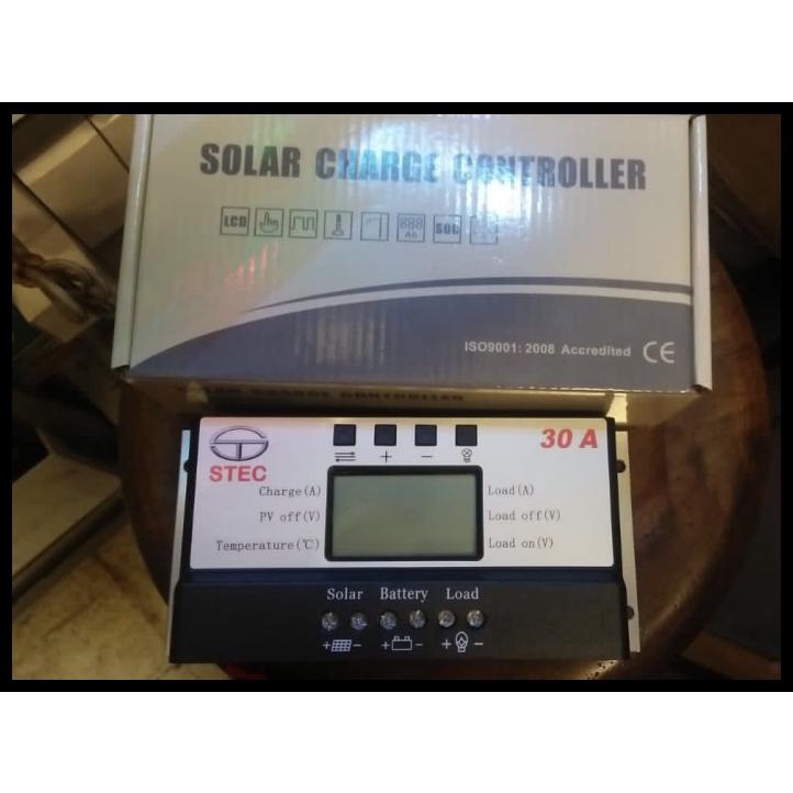 Solar Charge Controller Digital Stec Stc 30A 30A 12 / 24V | Shopee Malaysia
