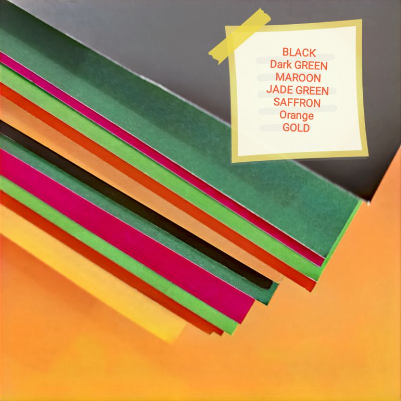 SET OF 14 MEDIUM THICK PRIMA MANILA CARD 7 COLORS COMBINATION 170gsm ...