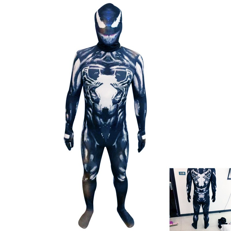 Cosplay Venom Costume Tights Zentai Spider Suit Kid Boy Adult Clothes ...