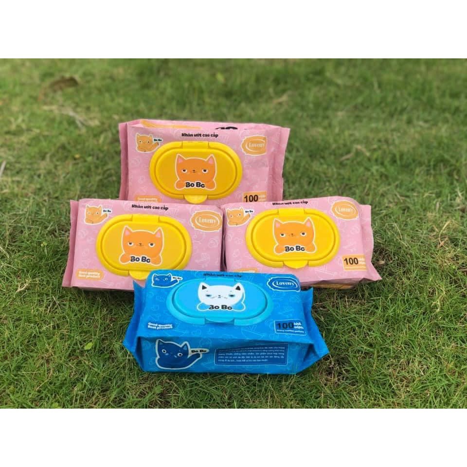 Bobo unscented wet wipes/wet tissue (1 pack of 100 retractable sheets ...