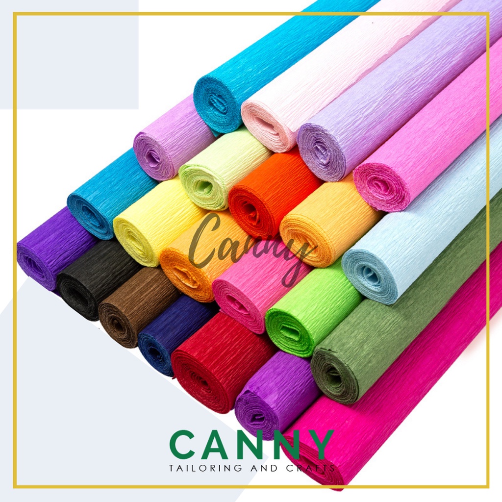 HARD CREPE PAPER ROLL FOR FLOWER MAKING / WRAPPING / KERTAS CREPE UNTUK ...