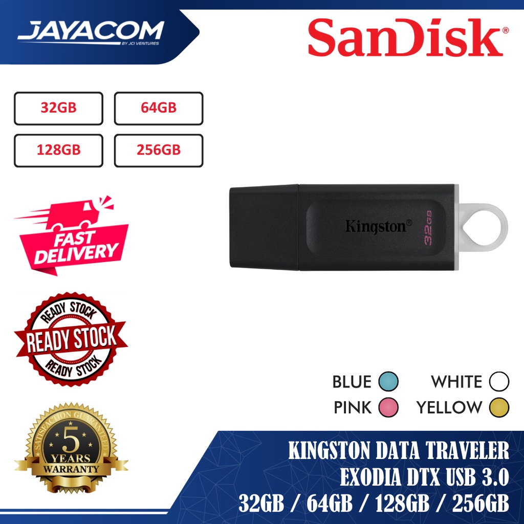 Kingston DataTraveler Exodia DTX USB 3.2 Flash Drive (32GB / 64GB / 128GB / 256GB) | Shopee Malaysia