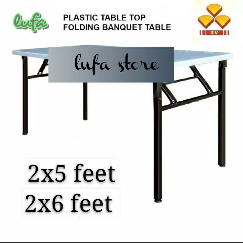 Heavy Duty Foldable Plastic Top Banquet Table Folding Function Table ...