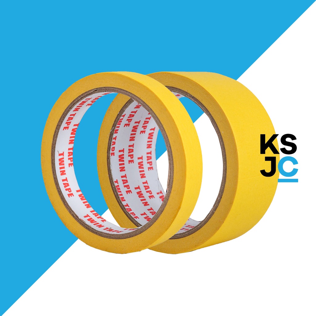 Twin Tape High Temperature Waterproof Masking Tape (16mm x18m/ 40mm x ...
