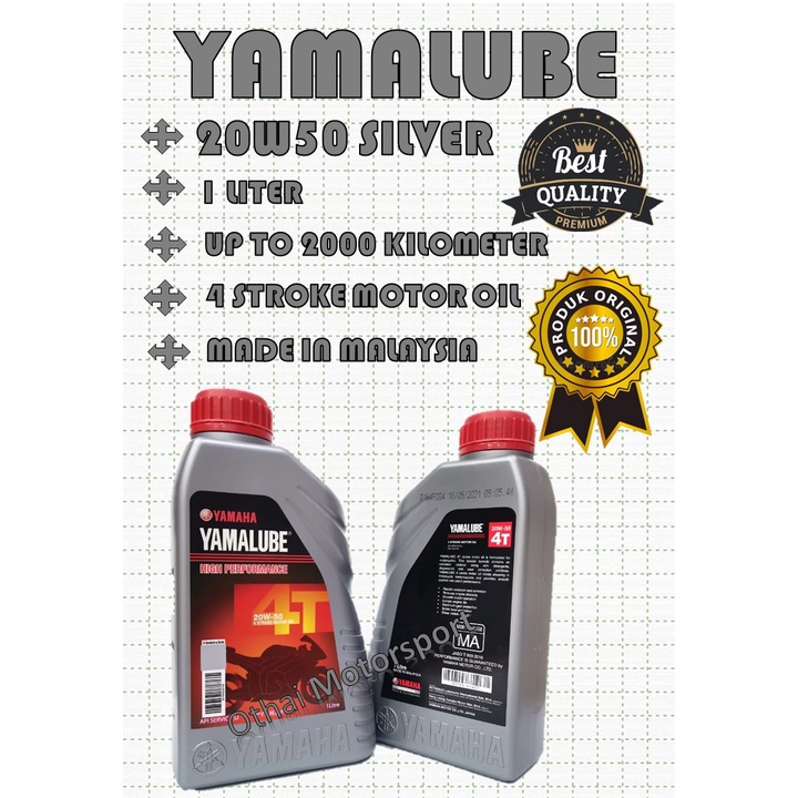 Yamalube (20W-50) / Yamaha Minyak Hitam /Engine Oil / Malaysia / LC135 ...