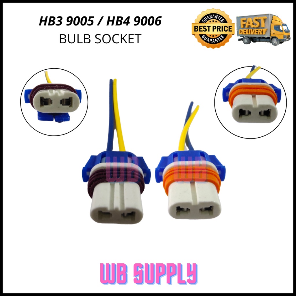9005 9006 HB4 HB3 Bulb LED Socket Car Headlamp Spotlight Light Lamp ...