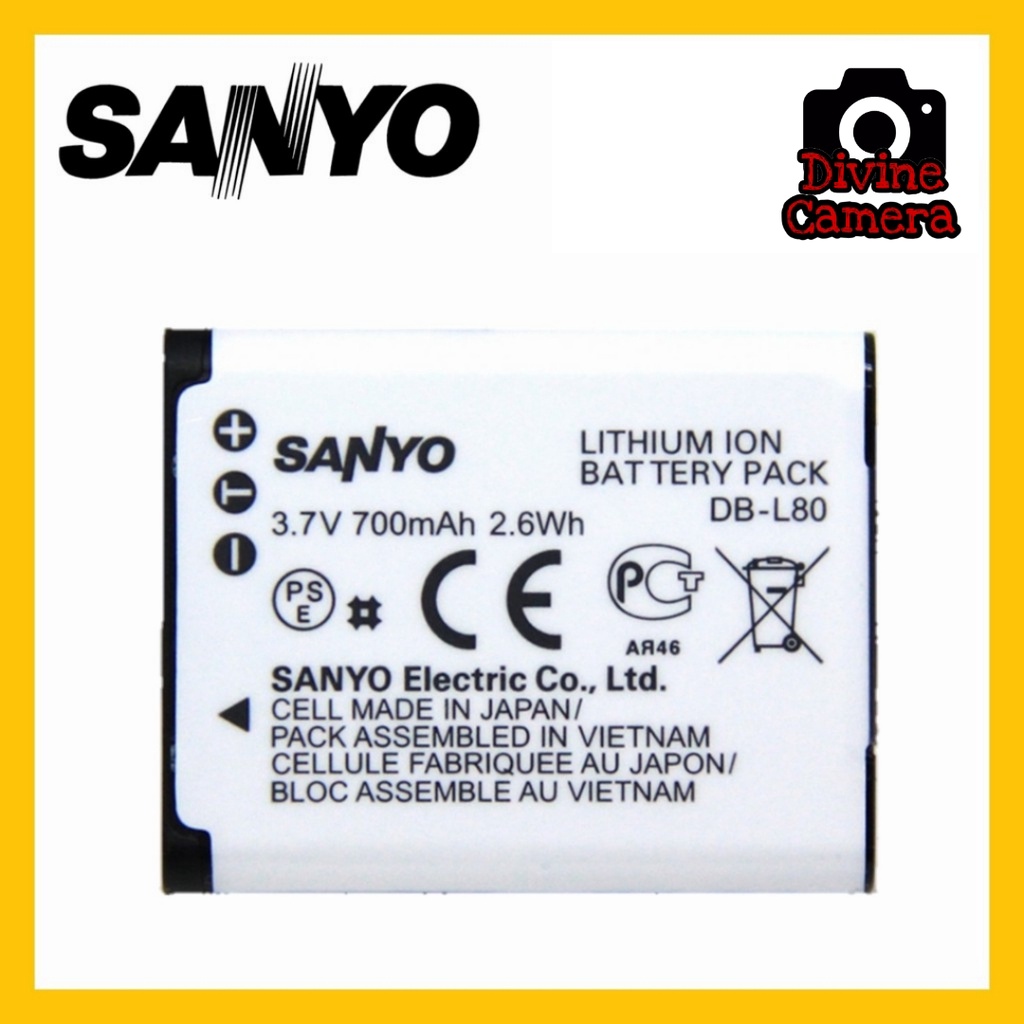 SANYO DB-L80 Battery Pack [700mAh/2.6Wh 3.7V] | Shopee Malaysia