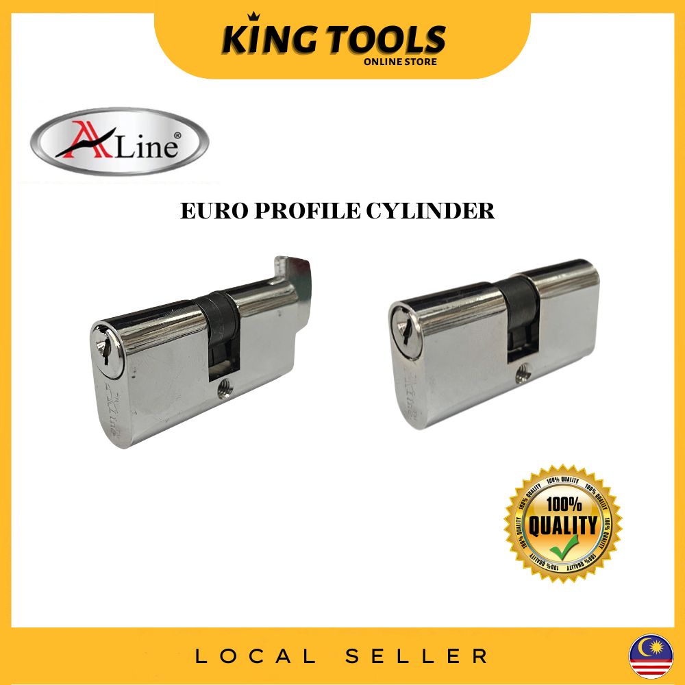 ALINE Profile Cylinder Indoor Door Lock Kunci Pintu Kedai Aluminium Thumbturn / Double Key ...