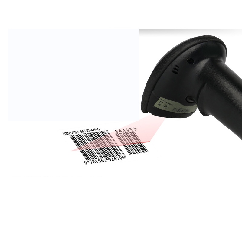 Cordless Laser Barcode Scanner, Wirelss 1D Laser Scanner, with 150 ...