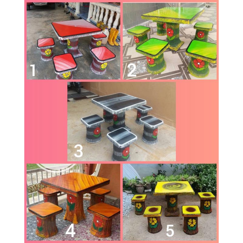 [COD JIMAT 0135181561] SET KERUSI MEJA BATU MURAH KELANTAN / MEJA PETAK ...