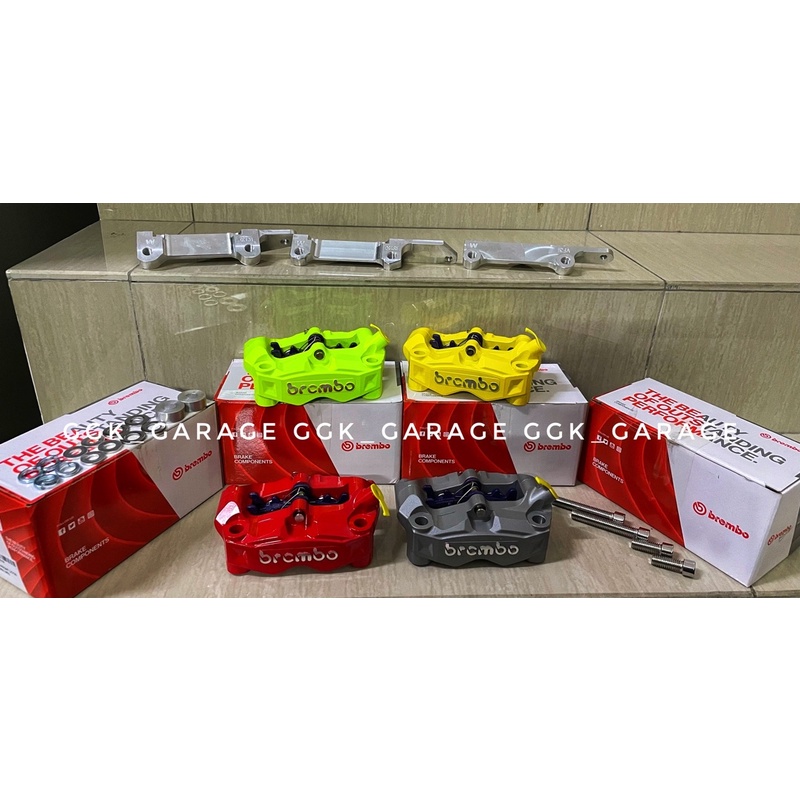 🔥 BREMBO CNC CALIPER PUMP 4POT FRONT DEPAN BELAKANG YSUKU Y15ZR V1 V2 ...