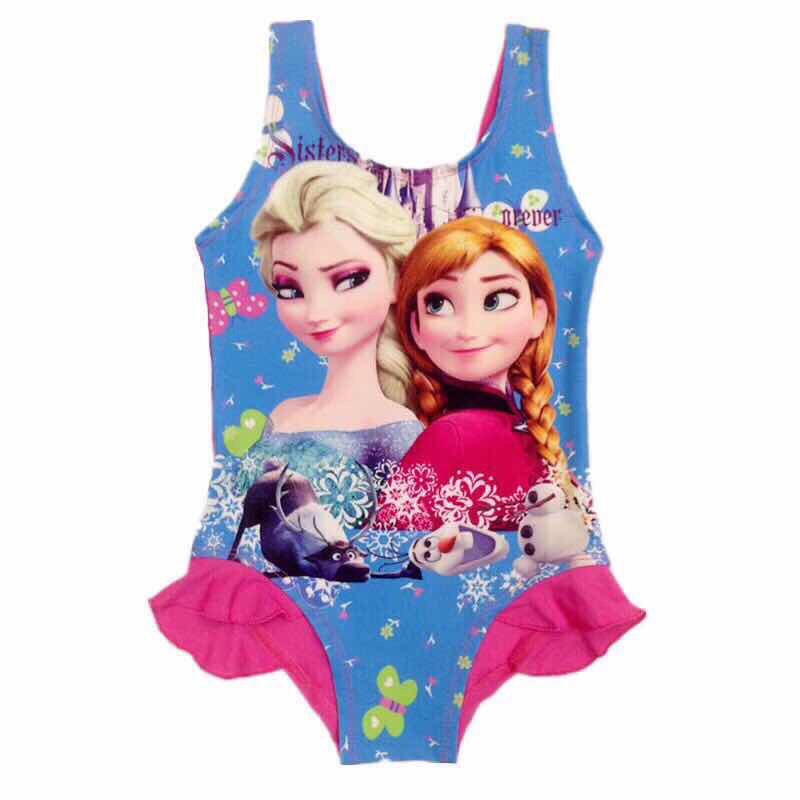 Princess Elsa Cartoon Baby Girl Swim Set | Shopee Malaysia