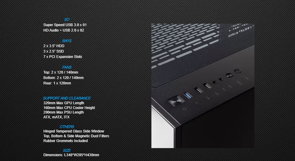 TECWARE VXC TG DUAL TEMPERED GLASS ATX GAMING CASE | Shopee Malaysia