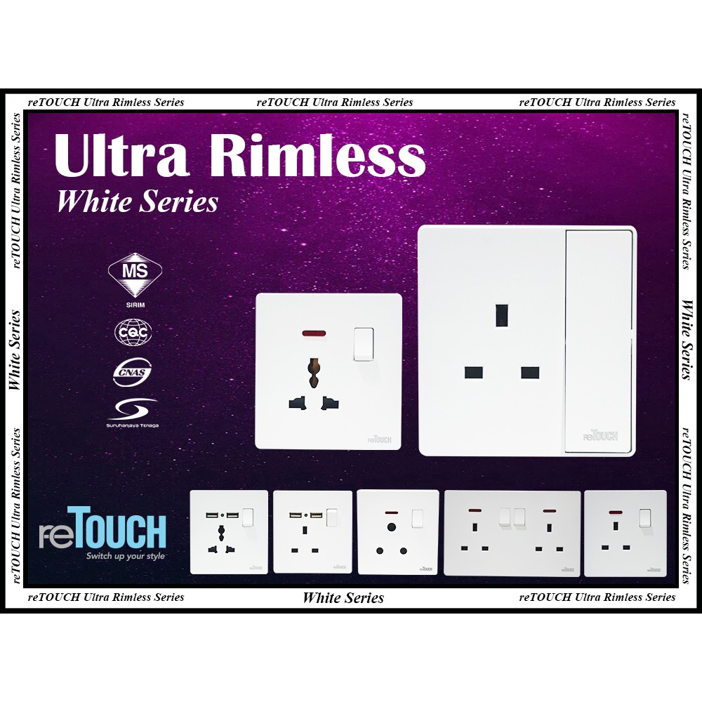 reTOUCH Ultra Rimless - White Color Series Socket. | Shopee Malaysia
