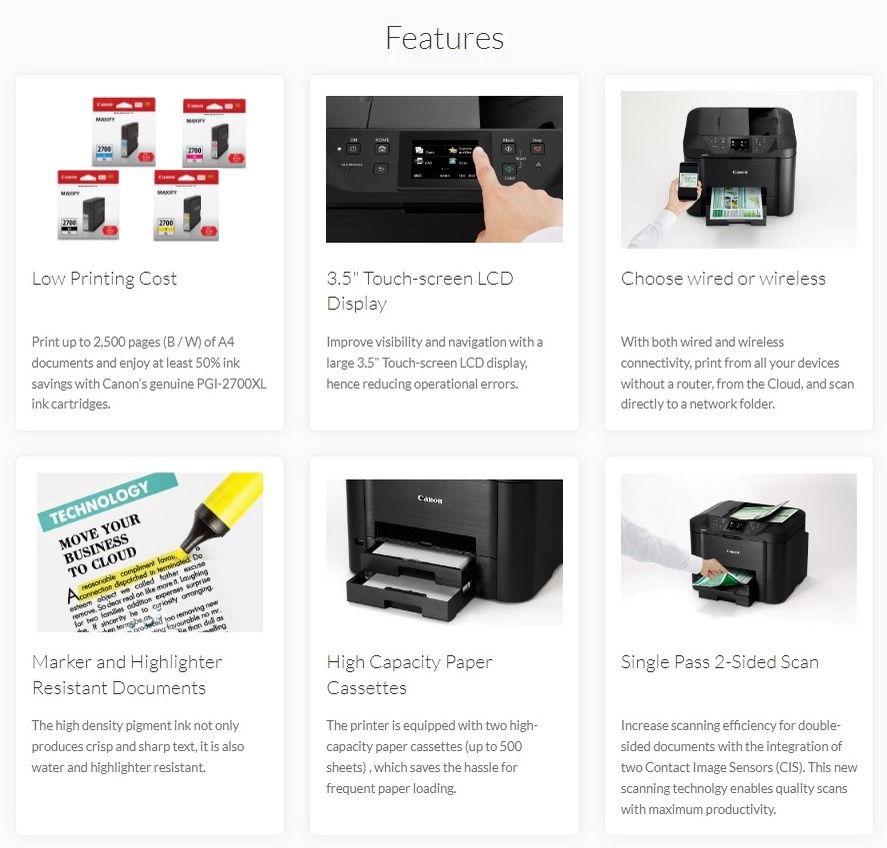 Canon MAXIFY MB5470 Multi-function Business Printer (Print/Scan/Copy ...