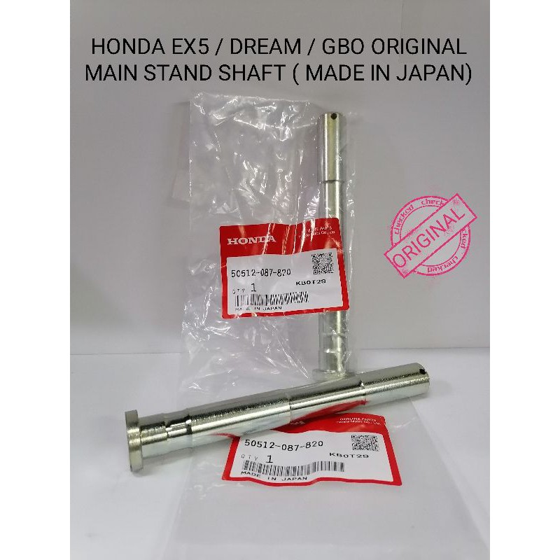 HONDA EX5 / DREAM / GBO / C70 - MAIN STAND SHAFT / SHAFT DOUBLE STAND ORIGINAL ( MADE IN JAPAN ...