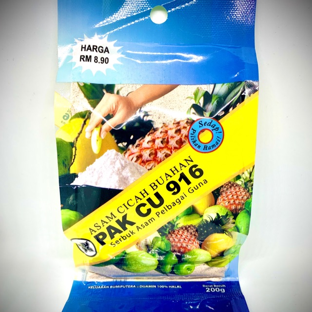 Pak Cu 916 Asam Cicah Buahan Serbuk Asam Pelbagai Guna | Shopee Malaysia