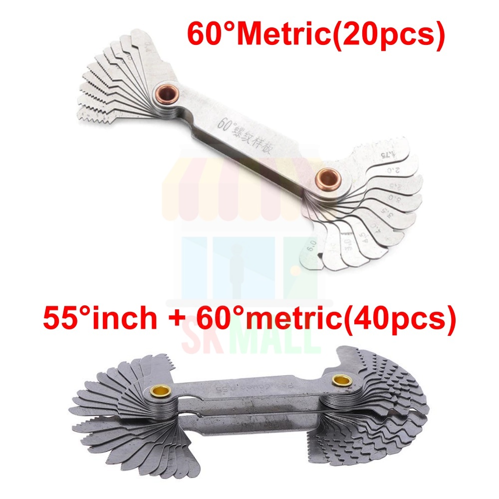 Screw Pitch Thread Measuring Gauge 60 Degree or 55/60 Degree Inch ...