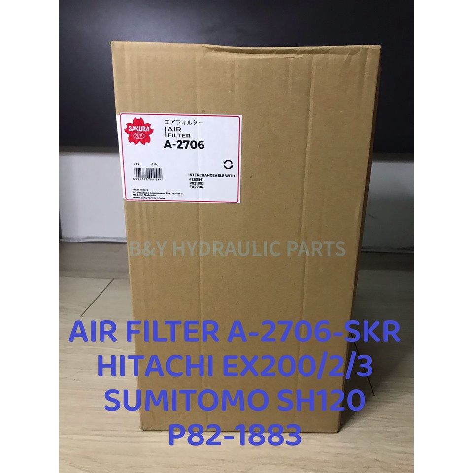 AIR FILTER A - 2706 - SKR HITACHI EX200 /2/3 SUMITOMO SH 120 P82-1883 ...