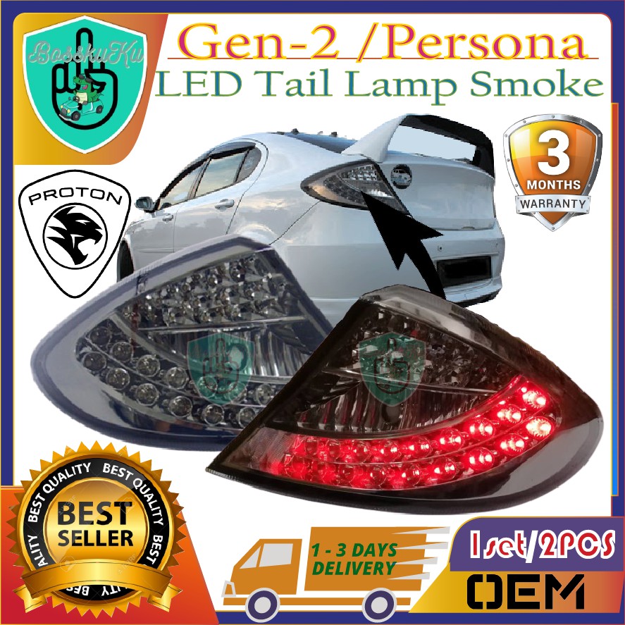 Proton Gen-2 /Persona LED Tail Lamp Full Smoke | Shopee Malaysia