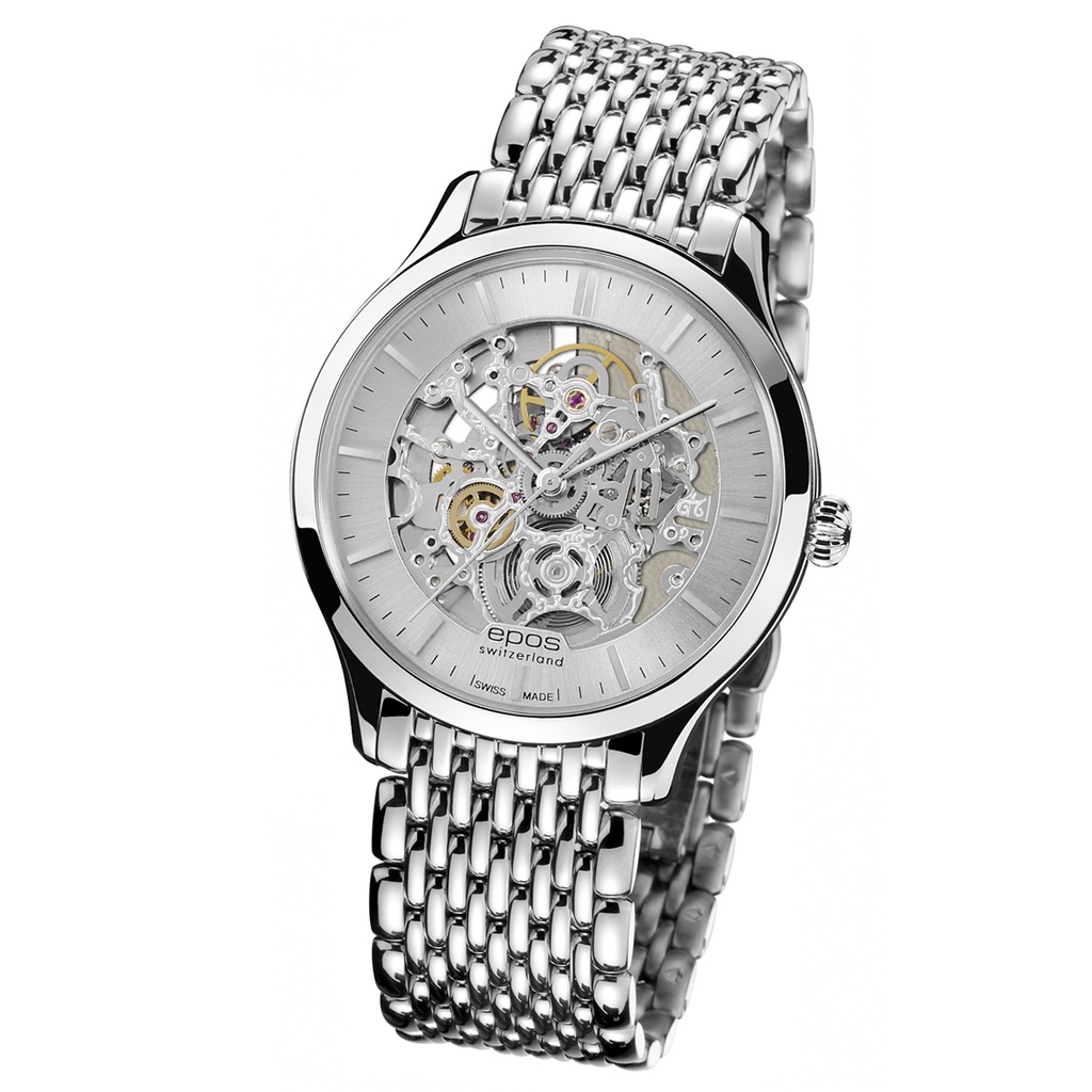 Epos Originale Gent Automatic Watch - Silver Bracelet 3420SK | Shopee ...