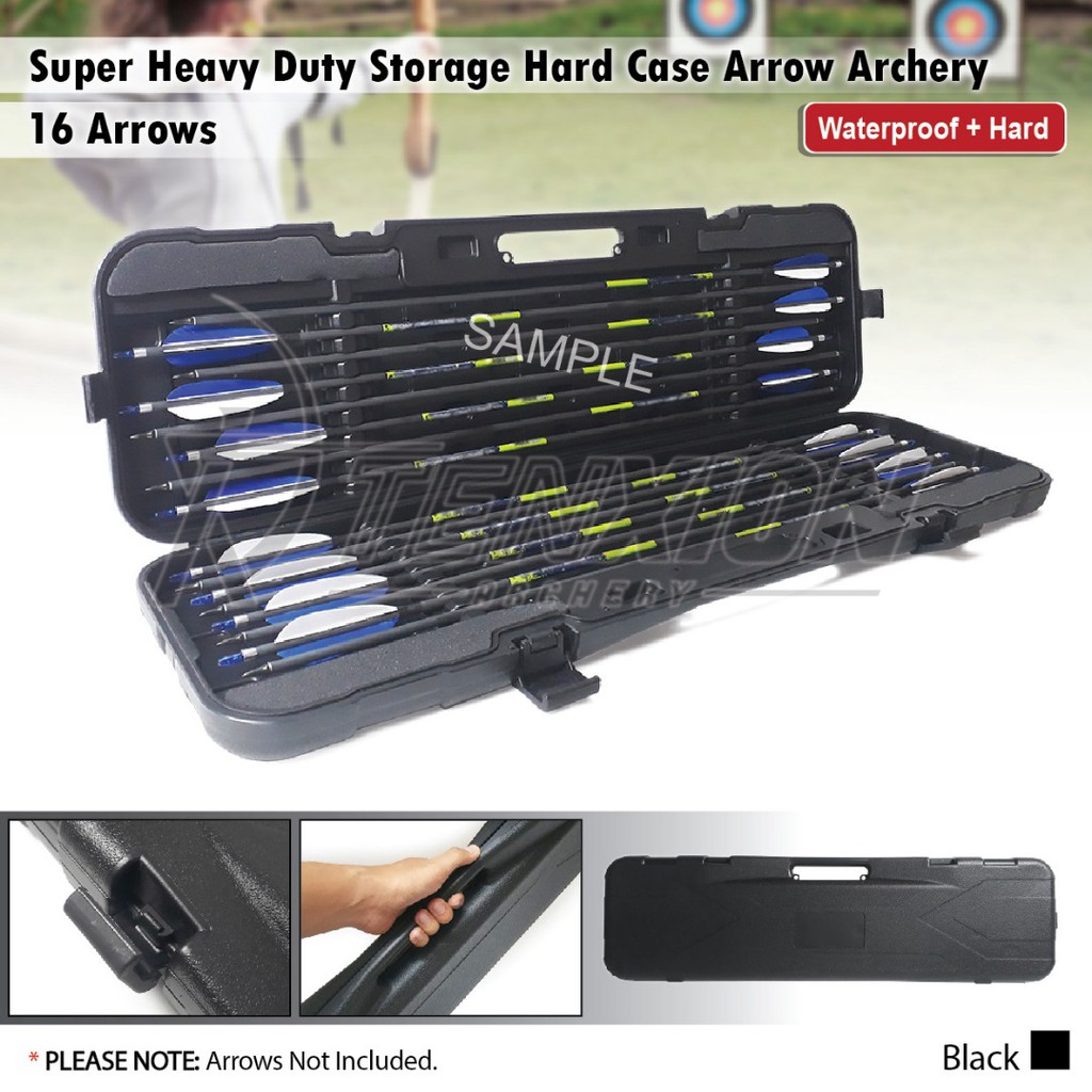 TENXION ARCHERY 16 ARROWS STORAGE CASE SUPER HEAVY DUTY ARROW HARD ...