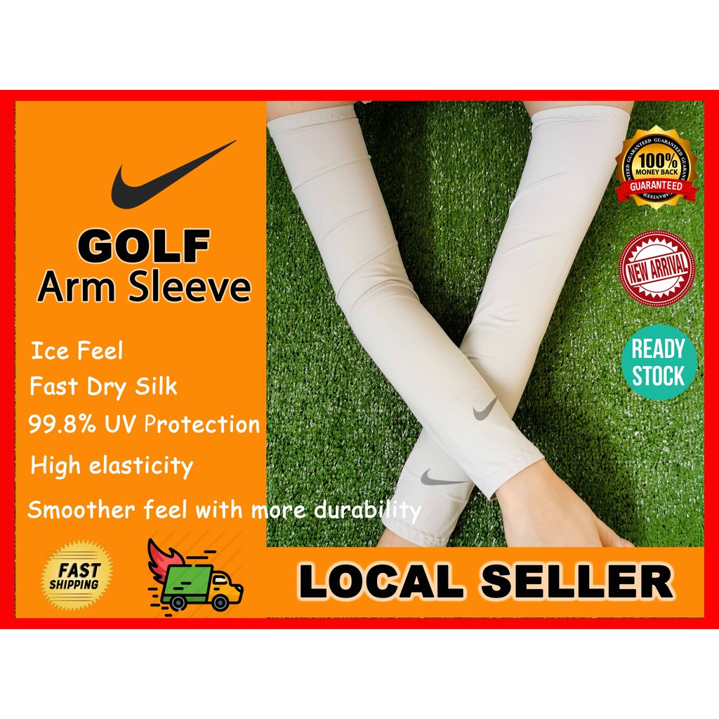 [READY STOCK] 1 pair Golf Arm Sleeve UV Protect Fast Dry Silk Men or ...