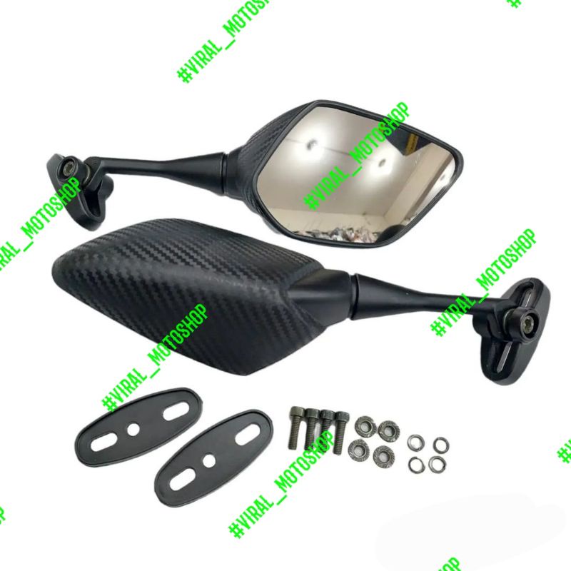 Nemo R15 V1 V2 V3 Rear View Mirror Carbon Leaf Convex Clear Glass Short ...