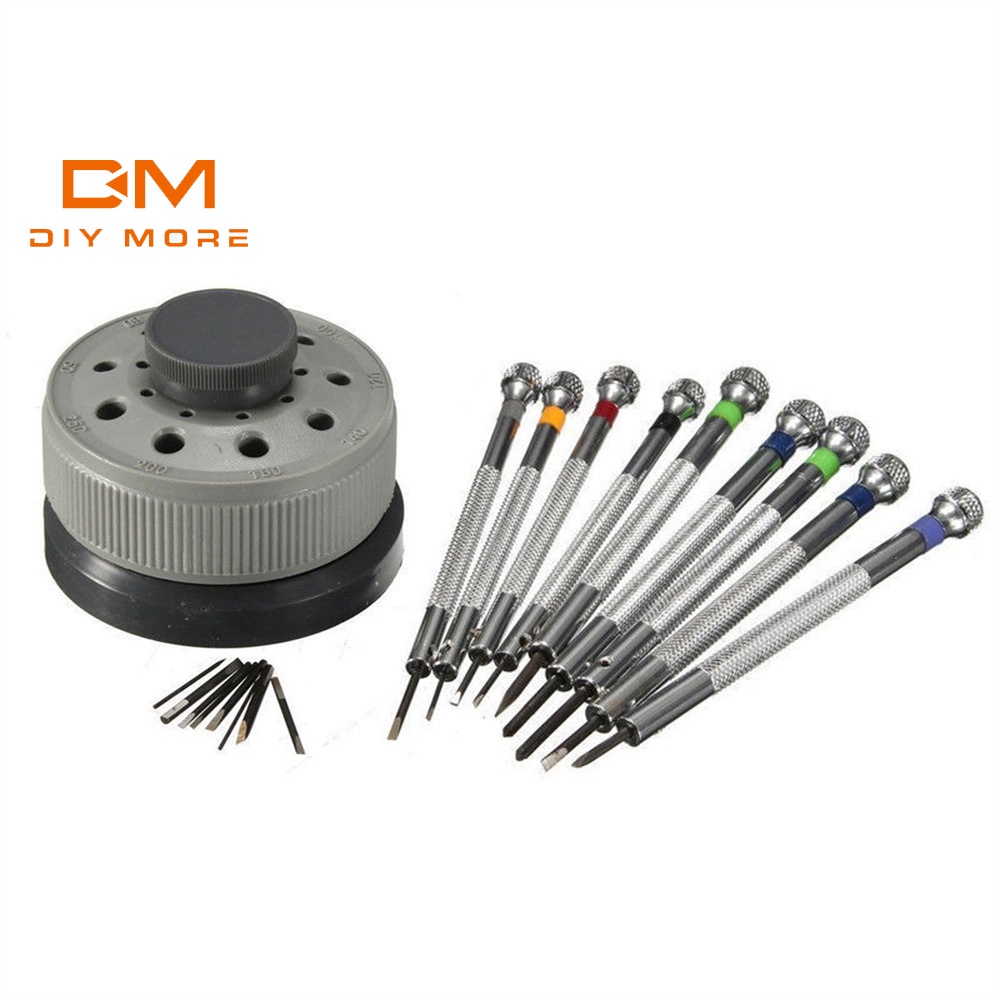 DIYMORE Precision Screwdriver 9 Piece Watch Jewelry Tools Set for ...