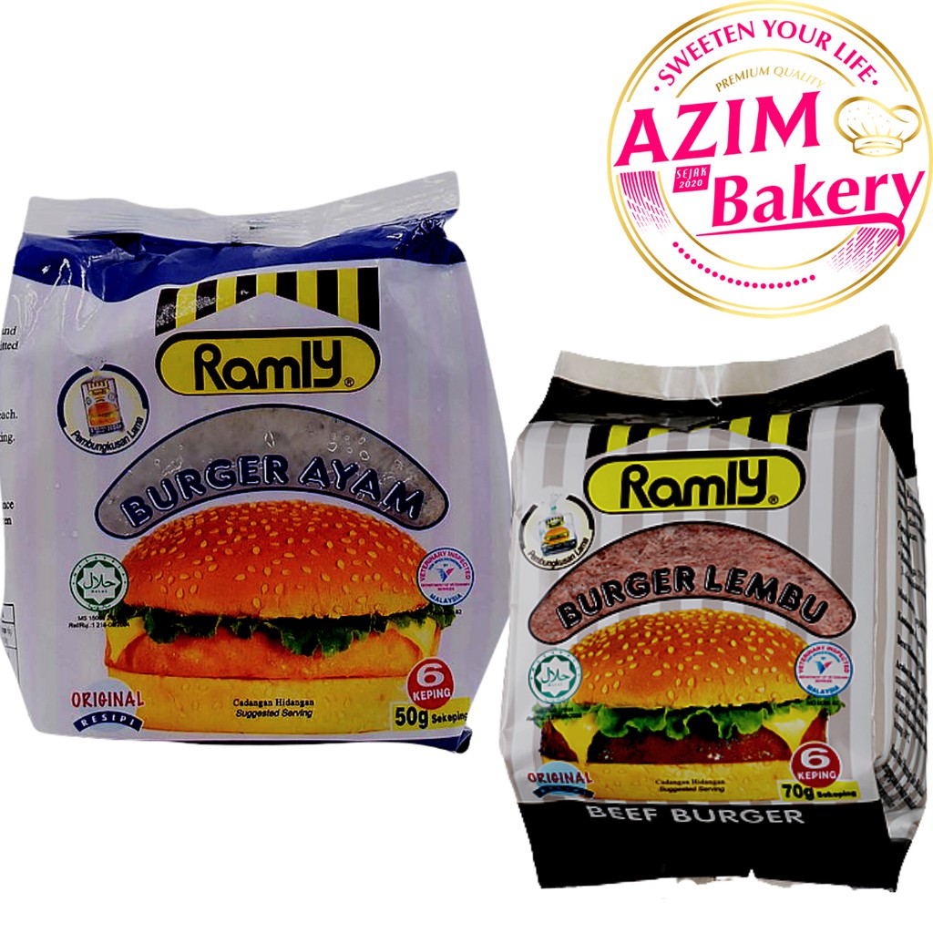 (NO COD,ONLY ONLINE PAYMENT)Ramly Daging Burger Ayam Lembu | Ramly ...