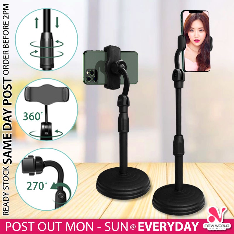 𝟯 𝗖𝗟𝗜𝗣 𝗛𝗘𝗔𝗗 》270° Adjustable Portable Mobile Phone Holder FB IG Live ...