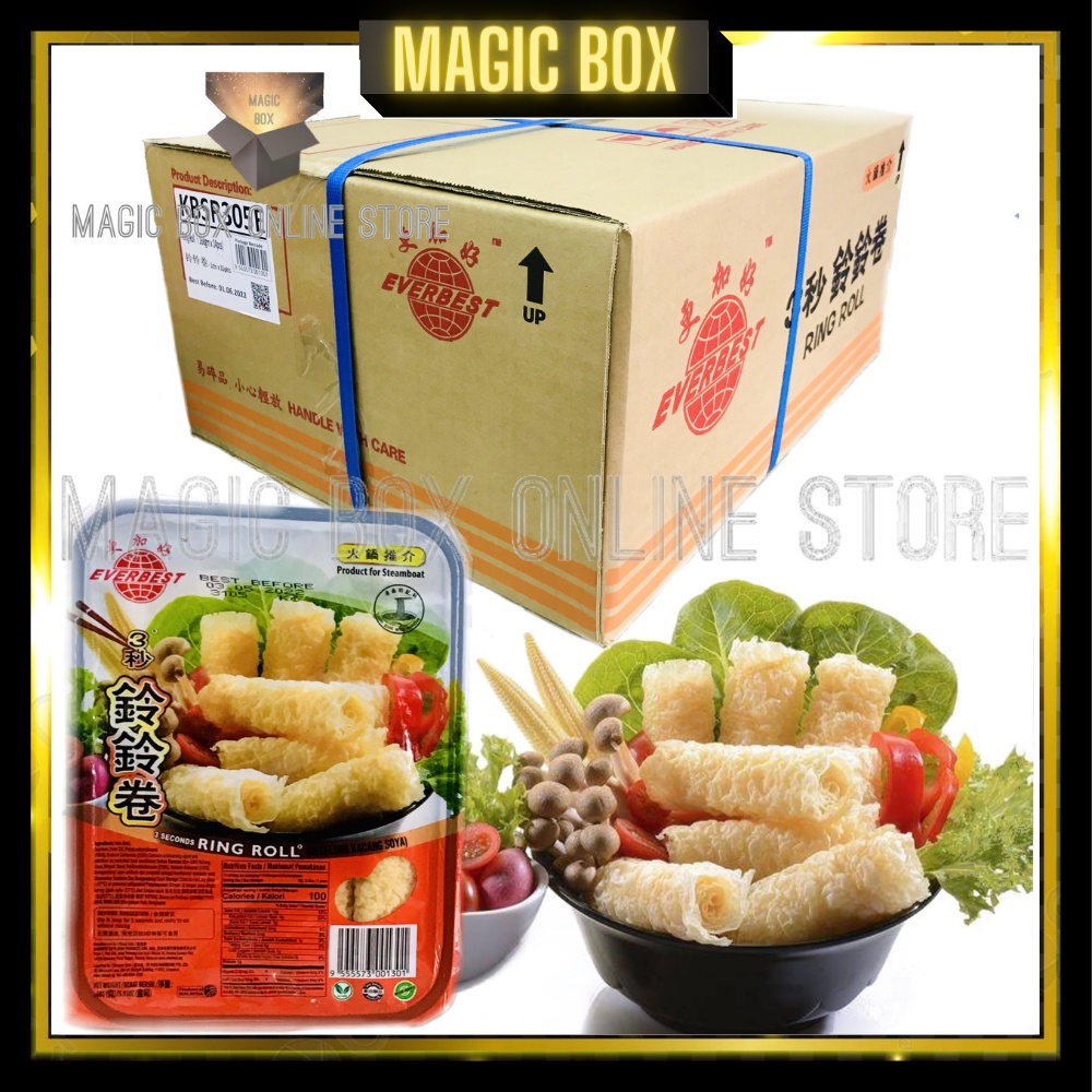 🔥READY STOCK🔥 EVERBEST RING ROLL STEAMBOAT 15PKT 1 CARTON BEAN CURD ...