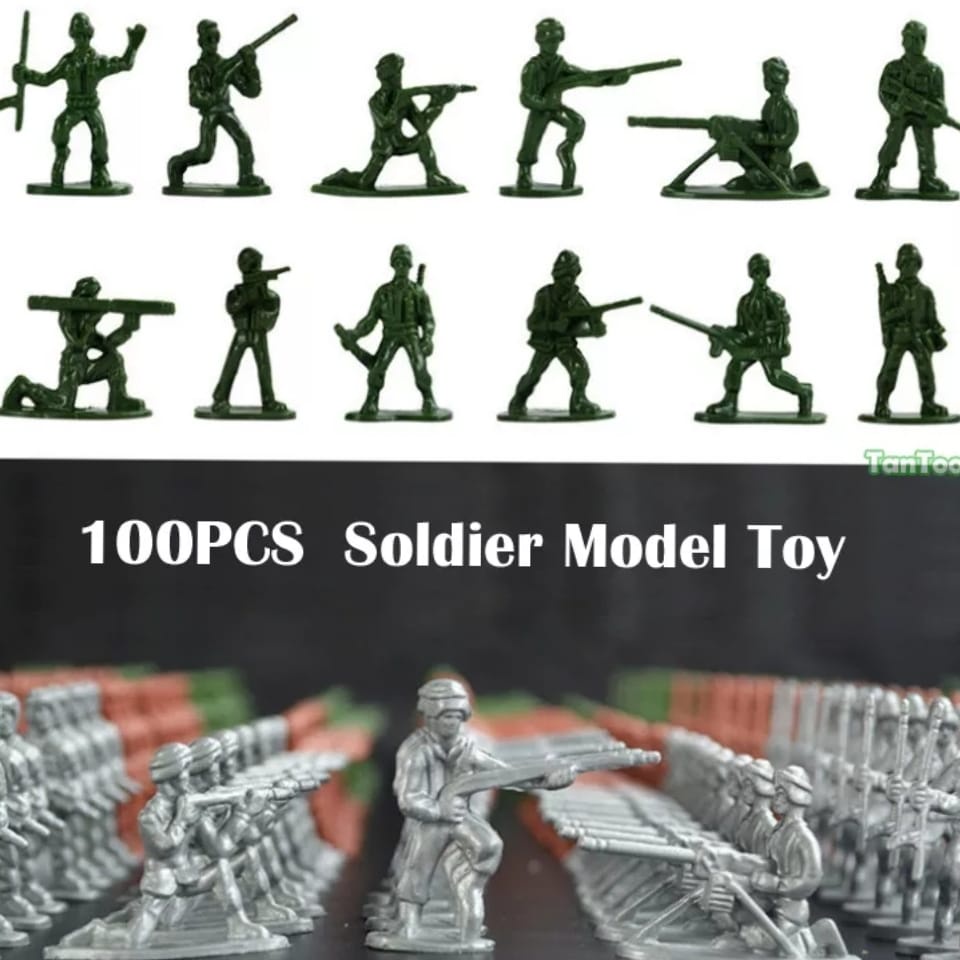 100pcs/Mini Military Plastic Soldier Model Toy Army Men Figures ...