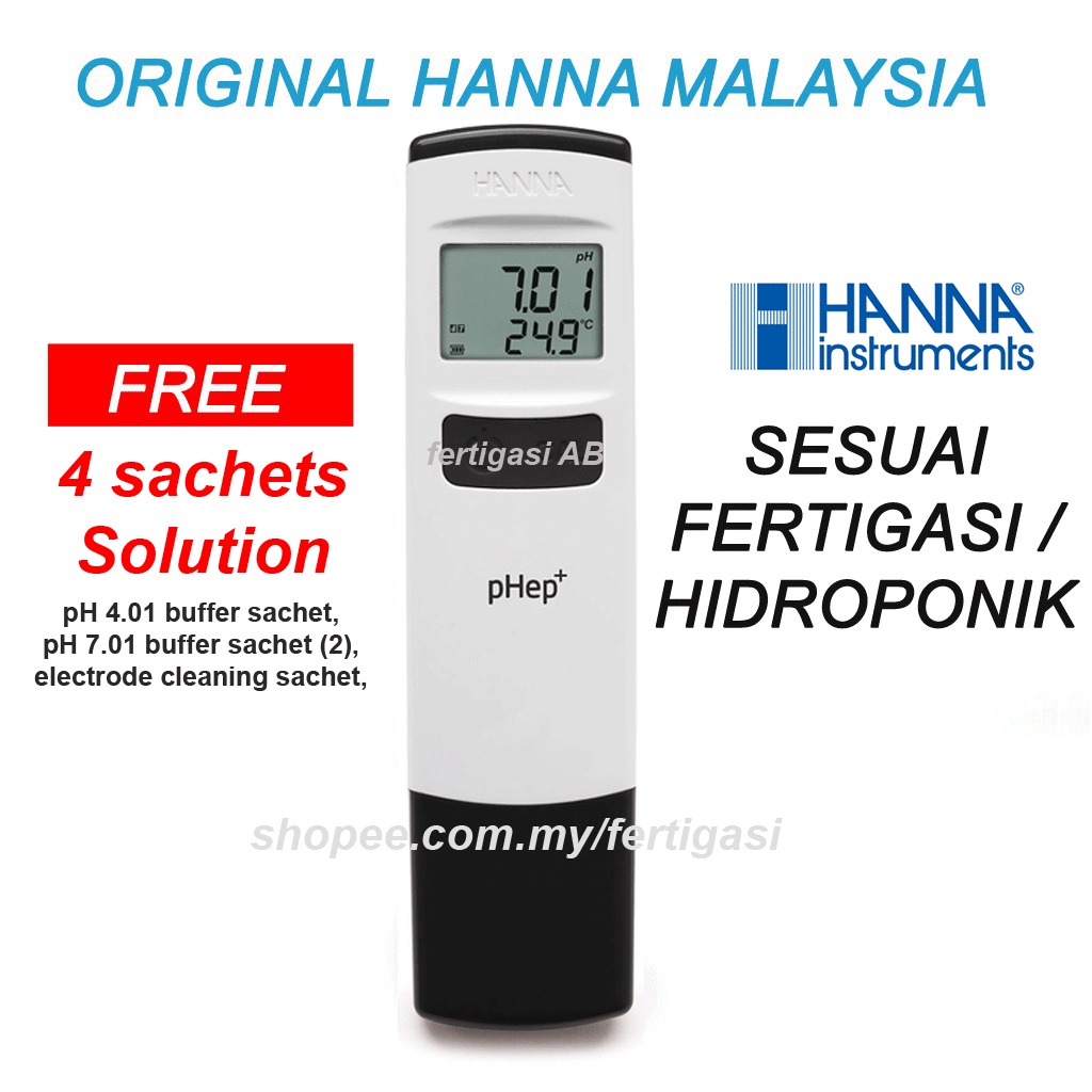 Hanna Instruments Waterproof Pocket pH Tester with 0.01 Resolution ...