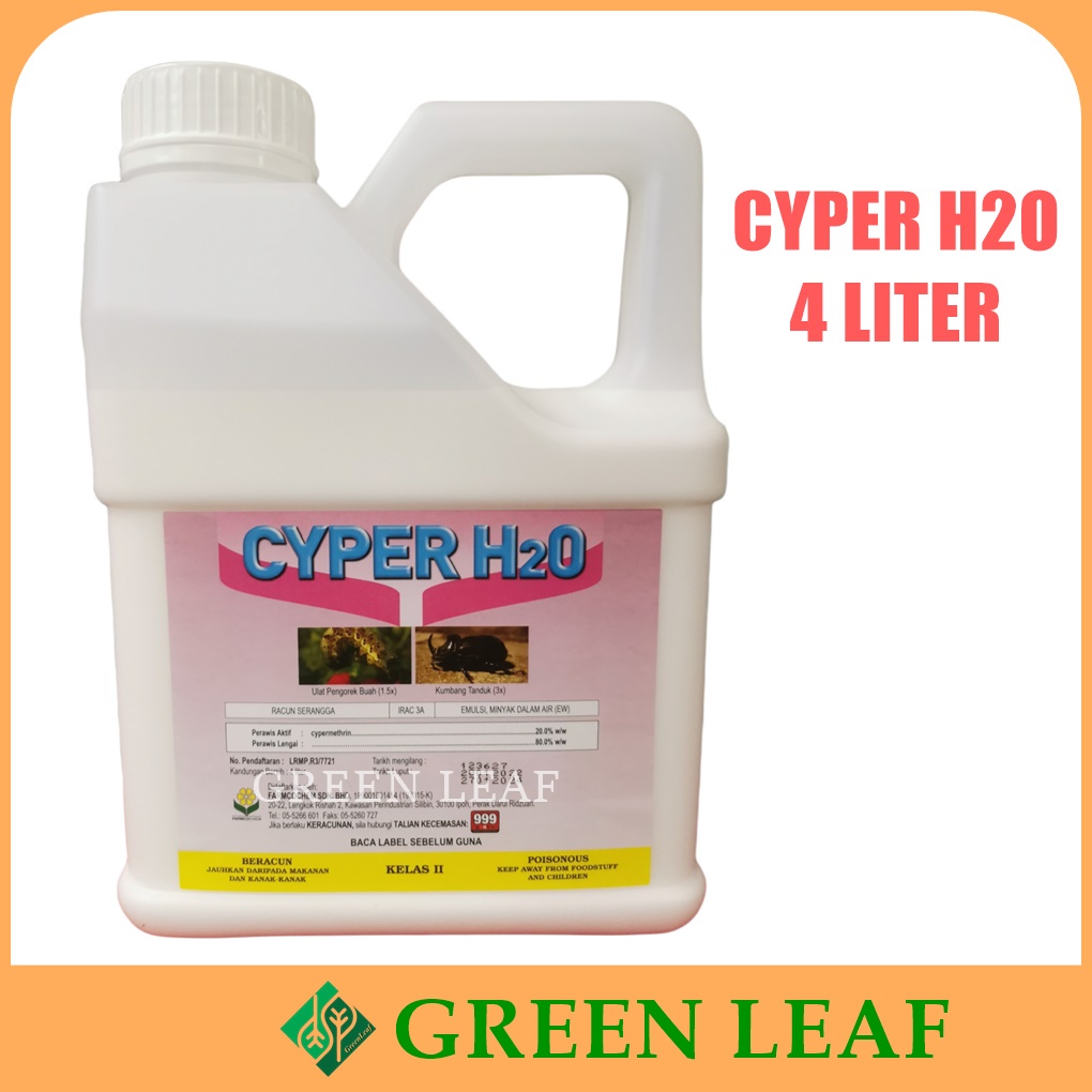 Cyper H20 4L Cypermethrin 20% Racun Serangga Ulat Pengorek Buah Kumbang ...
