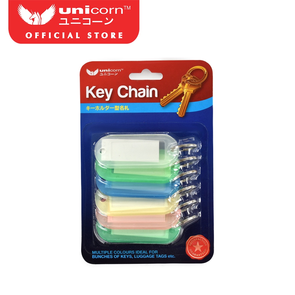 Unicorn Stationery Key Tag Keychain Label Solid / Transparent Random ...