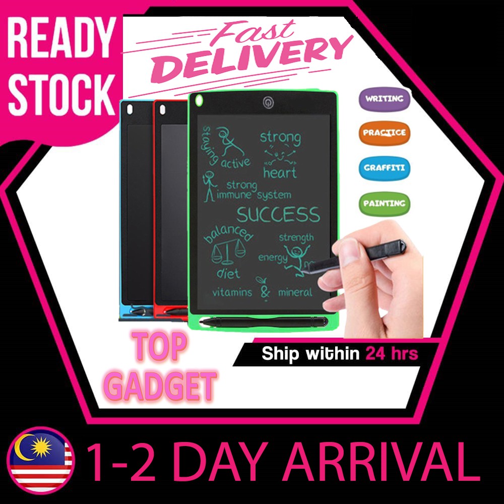 New LCD Drawing Board Tablet Writing Kids Learning Sketching Pad 8 ...