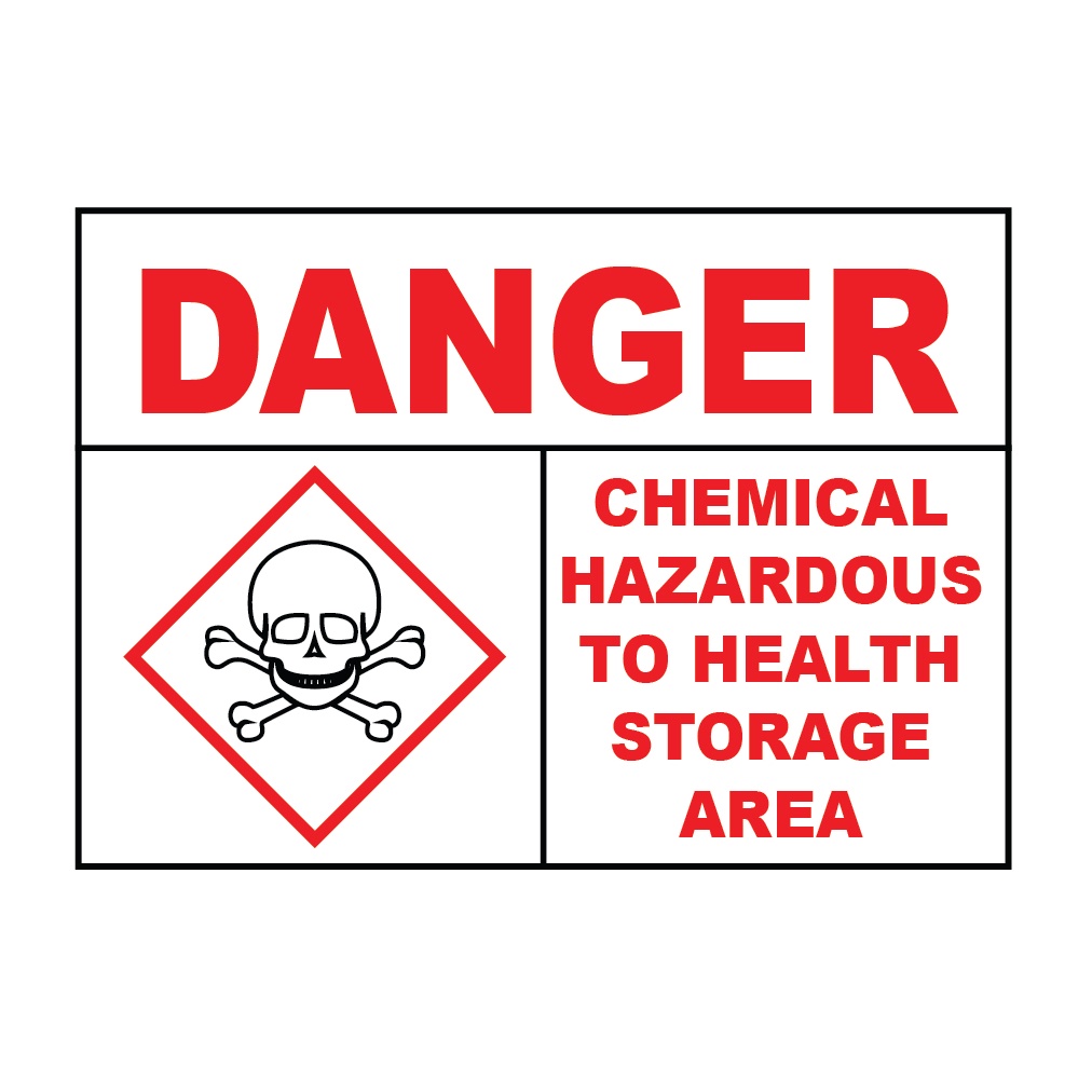 Safety Signage - CHEMICAL HAZARDOUS TO HEALTH STORAGE AREA (ACRYLIC ...