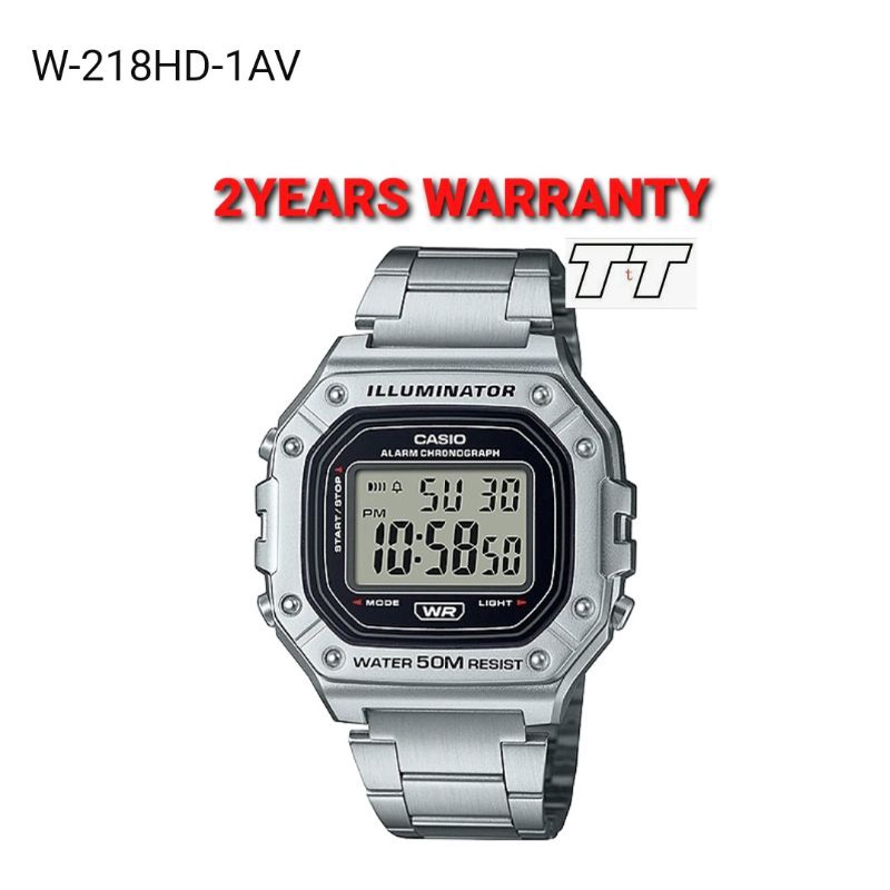 [2YEARS WARRANTY] Casio W-218HD-1AV Men's Watch Digital Watch W-218HD ...