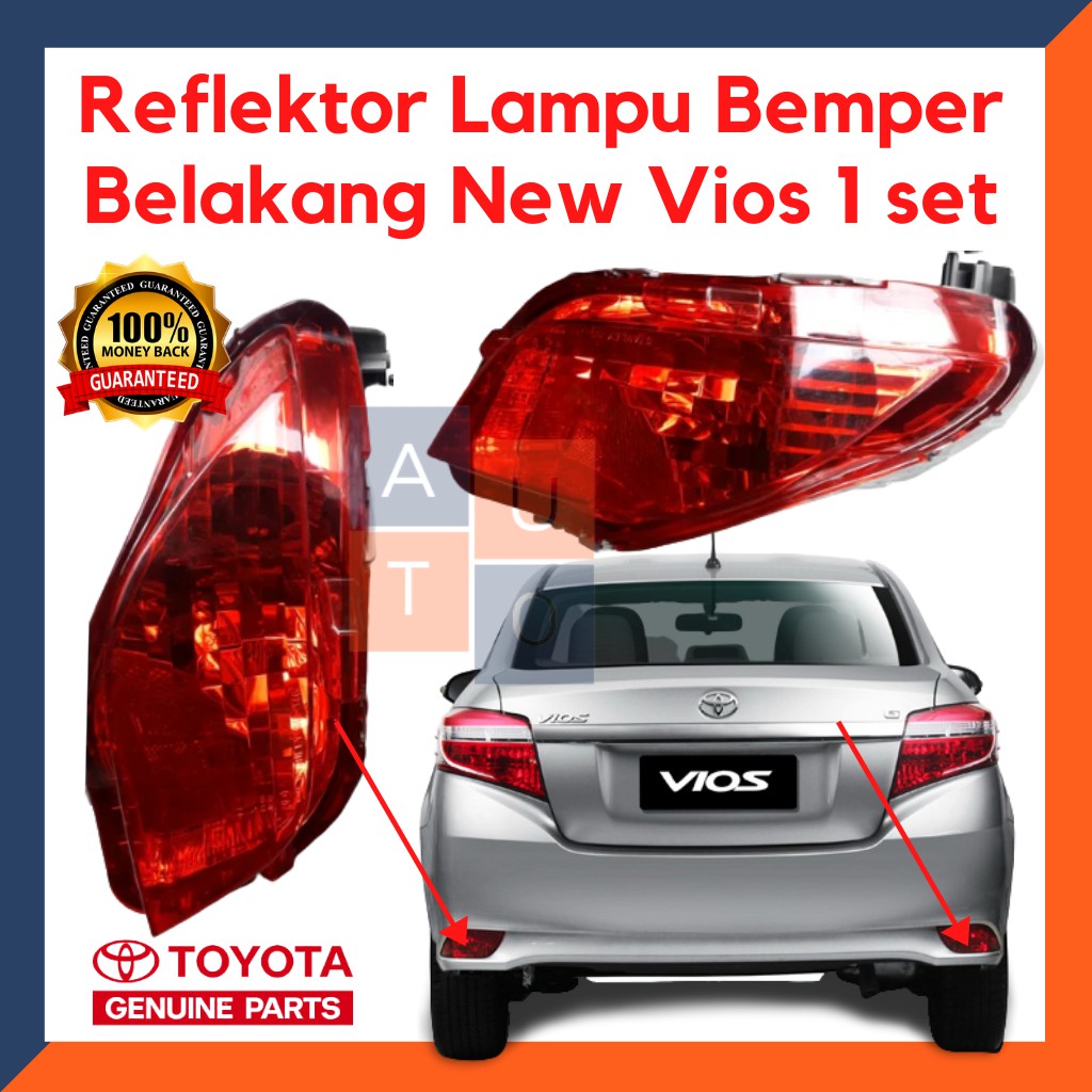 New Vios Rear Bumper Light Reflector 1 set In 2012, 2013,2014, 2015 ...