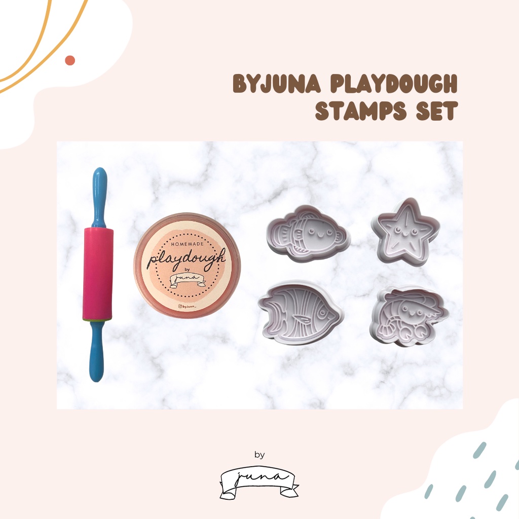 byJuna Playdough Stamps / Spring Cutters / Sea Animals / Fine Motor ...