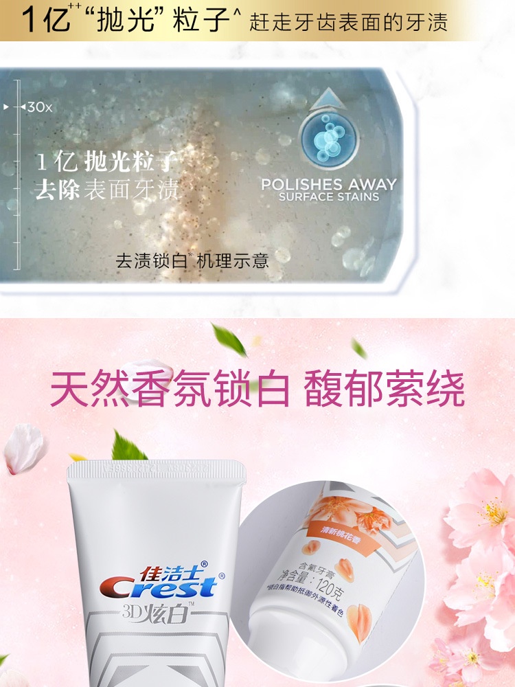 Crest 3D Whitening Toothpaste 佳洁士锁白牙膏美白牙膏清新口气120g | Shopee Malaysia