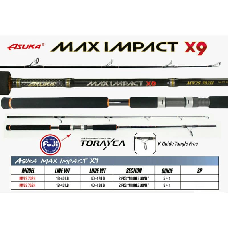 ASUKA MAX-IMPACT X9 SPINNING ROD (NEW EDITION) | Shopee Malaysia