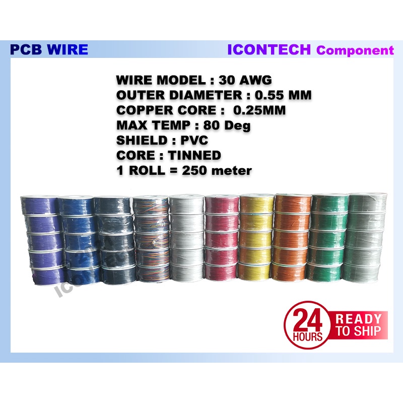 AWG30 Single Core CABLE Multi Color cable OK cable PCB Fly cable ...