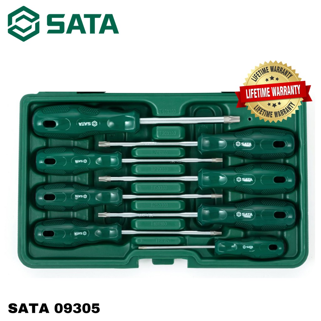SATA 09305 8PCS A SERIES SCREWDRIVER SET, TORX TIPS / TORX SCREWDRIVER ...