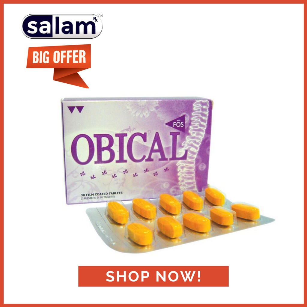 OBICAL CALCIUM WITH FOS TABLET ( SUPPLEMENT FOR HEALTH ) | Shopee Malaysia
